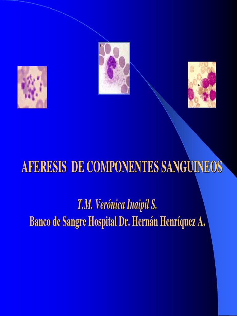 Procedimientos de Aféresis Sanguínea | PDF | Sangre | Leucocito