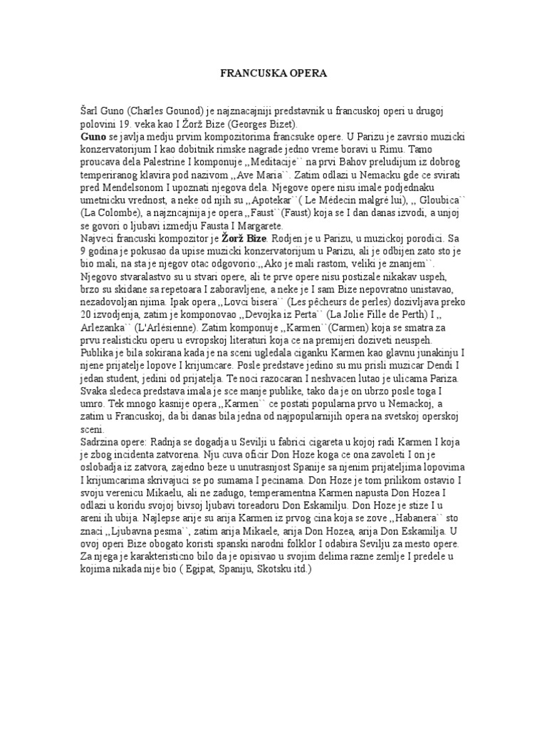 Francuska Opera | PDF