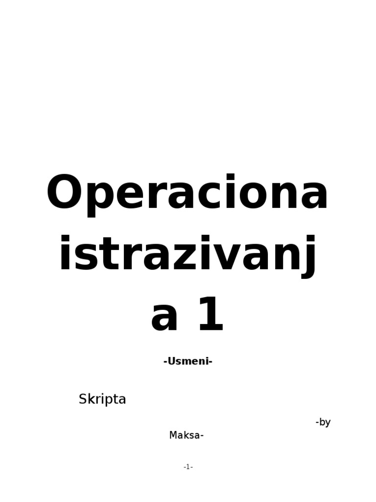 Linearno Programiranje | PDF