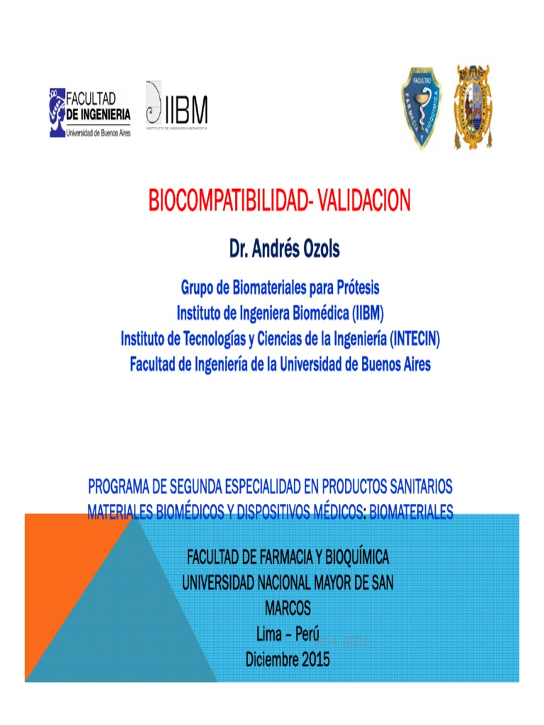 Normas ISO en Biocompatibilidad Dental | PDF | Implante (medicina ...