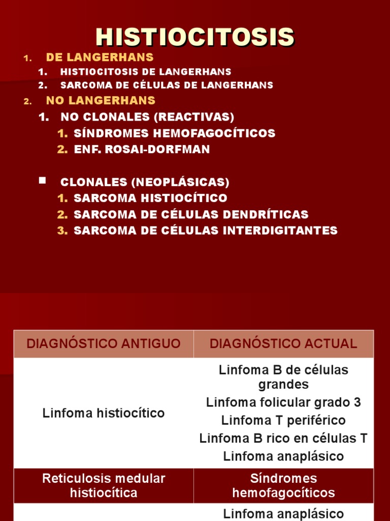 Tipos y Diagnóstico de Histiocitosis | PDF