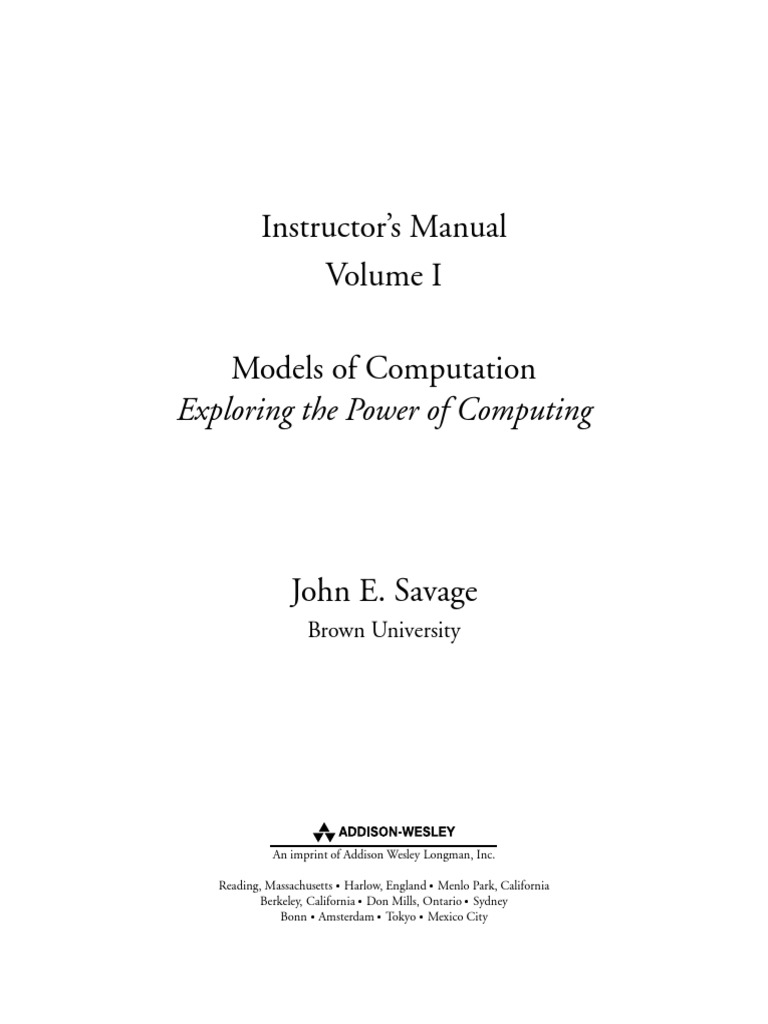 Models of Computation Solution Manual | PDF | Function (Mathematics ...