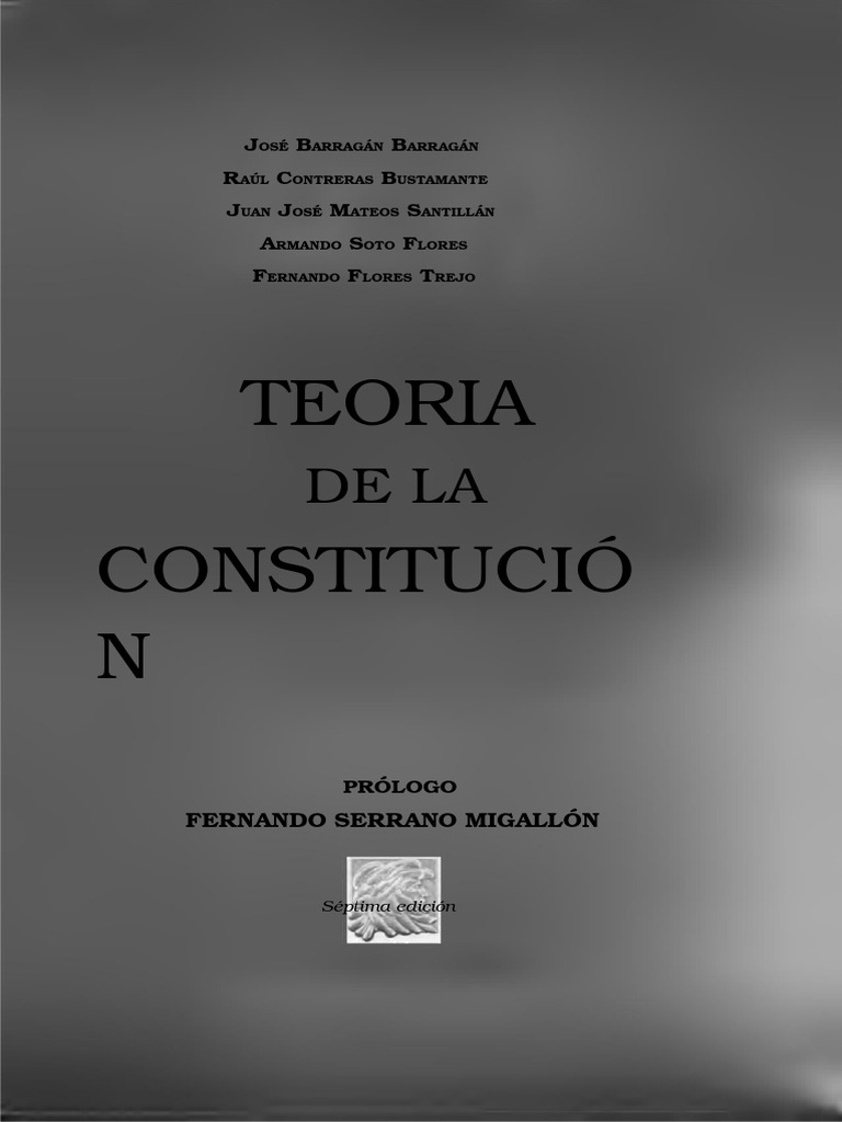Teoria De La Constitucion Pdf Constitución Ley Constitucional