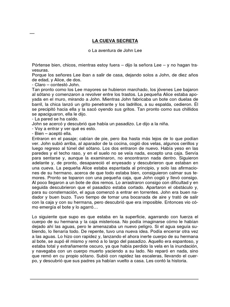 H. P. Lovecraft La Cueva Secreta PDF | PDF | HP Lovecraft | Science