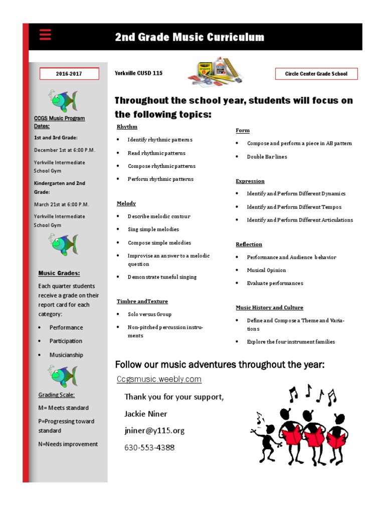 2nd Grade Music Curriculum Overview | PDF