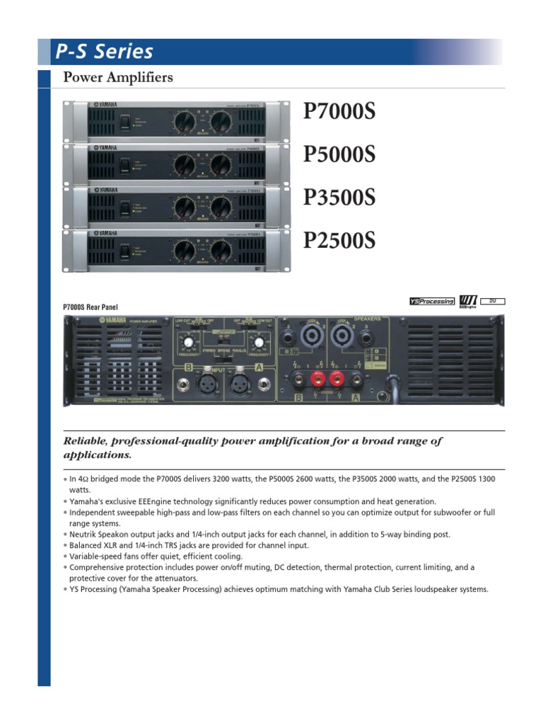 Yamaha p2500s pdf