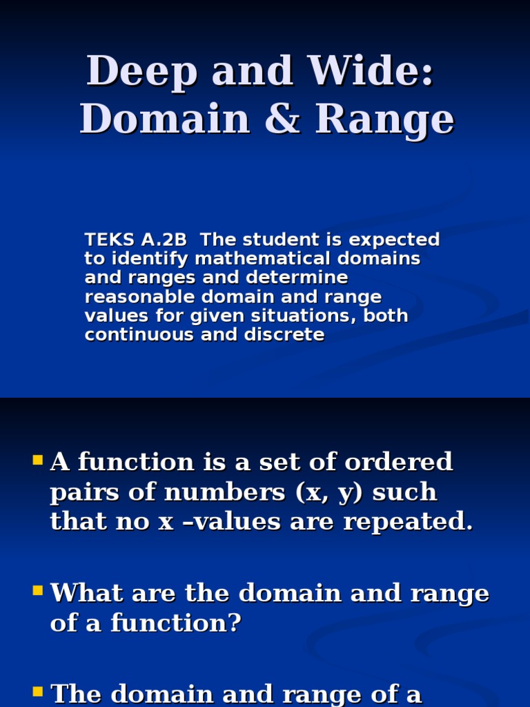 PowerPoint Domain & Range | PDF