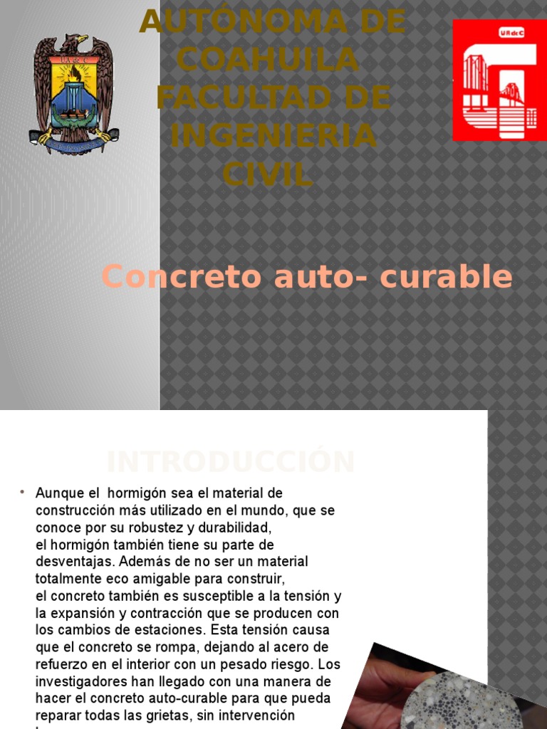 Concreto Autocurable: Innovación en Construcción | PDF | Hormigón ...