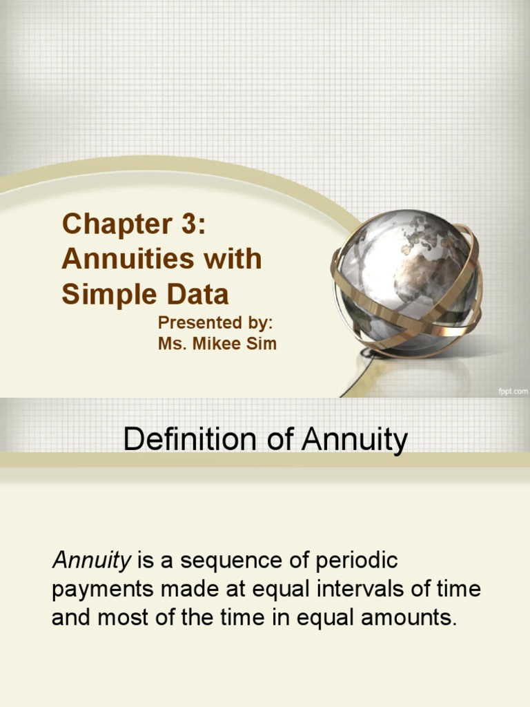 BUSANA1 Chapter 3 (1) : Annuities With Simple Data | PDF | Present ...