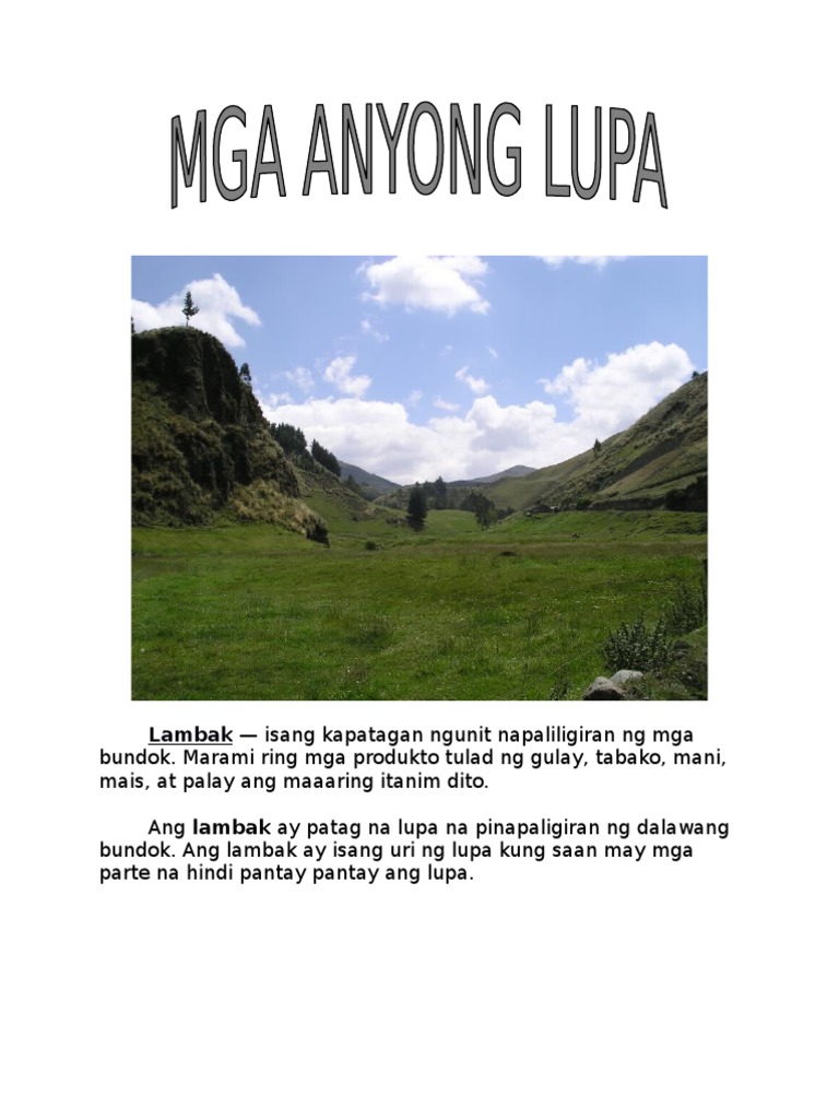 Anyong Lupa | PDF
