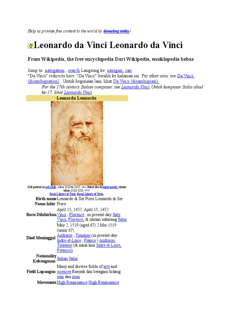 Da Vinci | PDF | Leonardo Da Vinci | Paintings