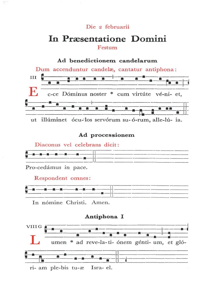 Praesentatione Domini Complete Graduale Simplex | PDF