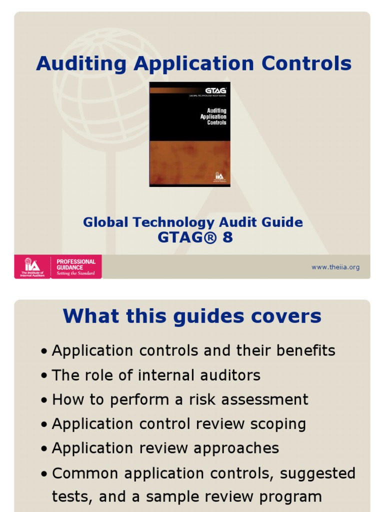 GTAG 8 Application Control Testing | PDF | Internal Audit | Audit
