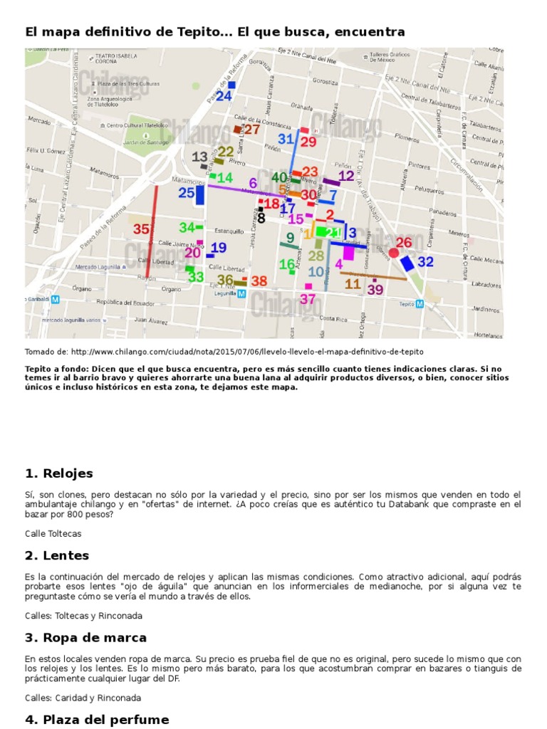 El Mapa Definitivo de Tepito… El Que Busca, Encuentra | México