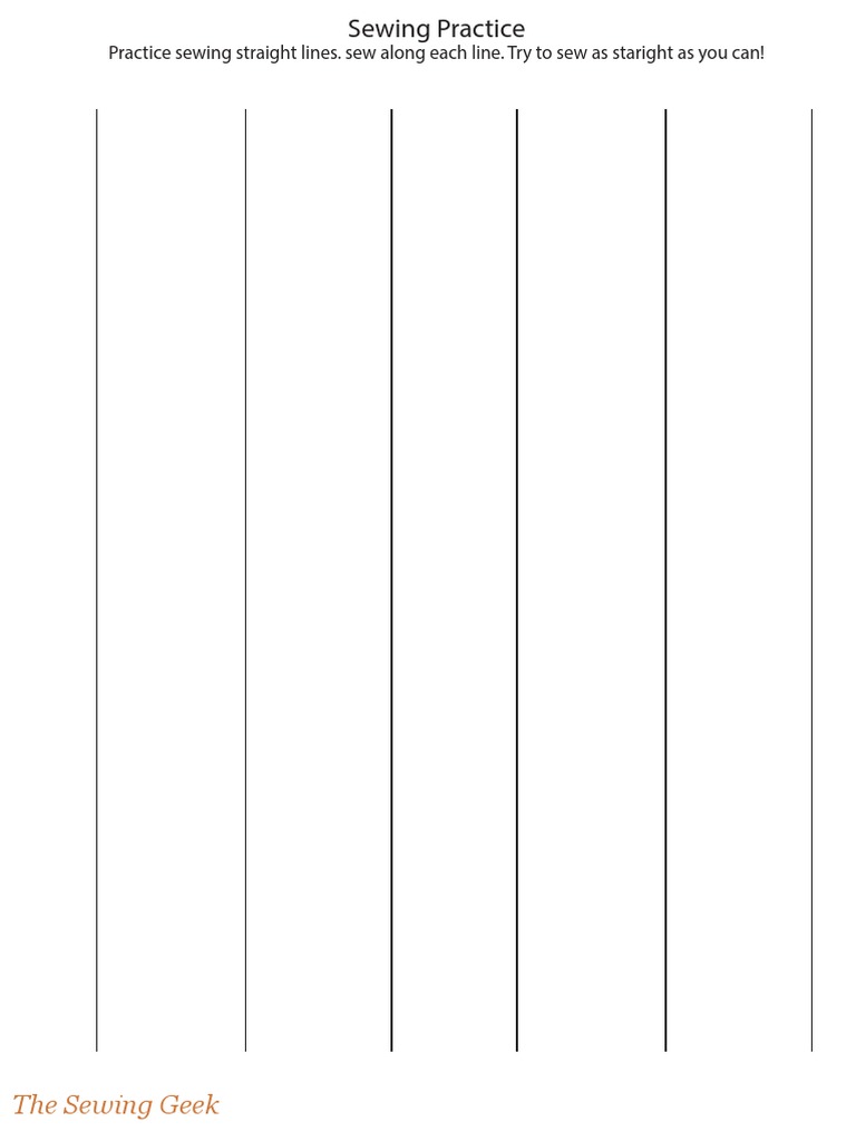 Beginner Sewing Practice Sheets PDF | PDF | Home & Garden