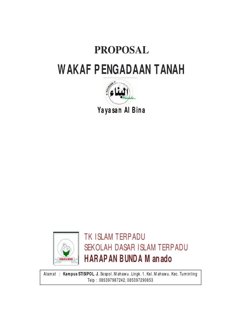 Proposal Wakaf Tanah SD IT Al-Harun | PDF