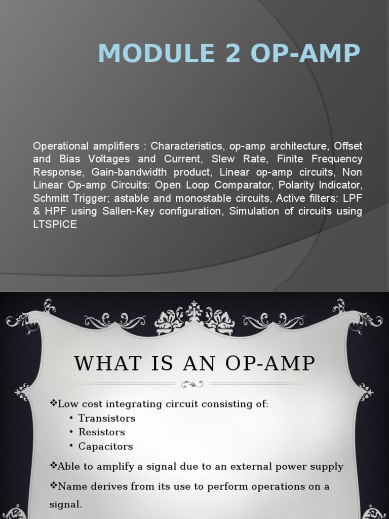 Module 2 Op-Amp | PDF | Operational Amplifier | Amplifier