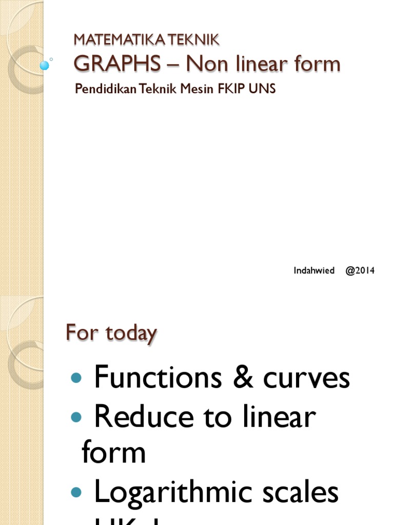 GRAPHS - Non Linear Form: Matematika Teknik | PDF | Teaching Methods ...