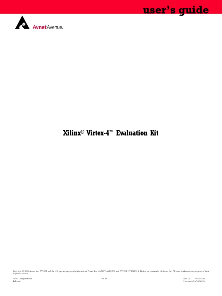 Xilinx Virtex-4 Evaluation Kit - Users Guide 120204F PDF | PDF | Usb | Field Programmable Gate Array