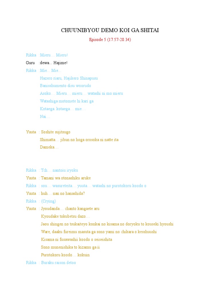 Teks Dubbing Contest 1 | PDF