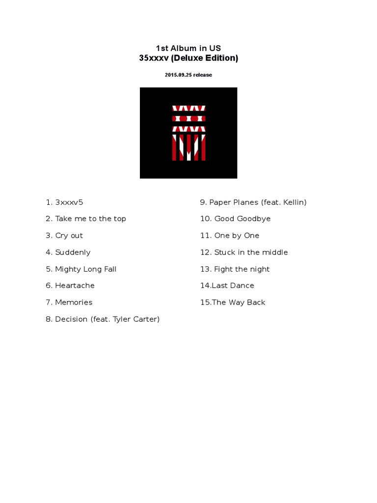 35xxxv (Deluxe Edition) : 1st Album in US | PDF