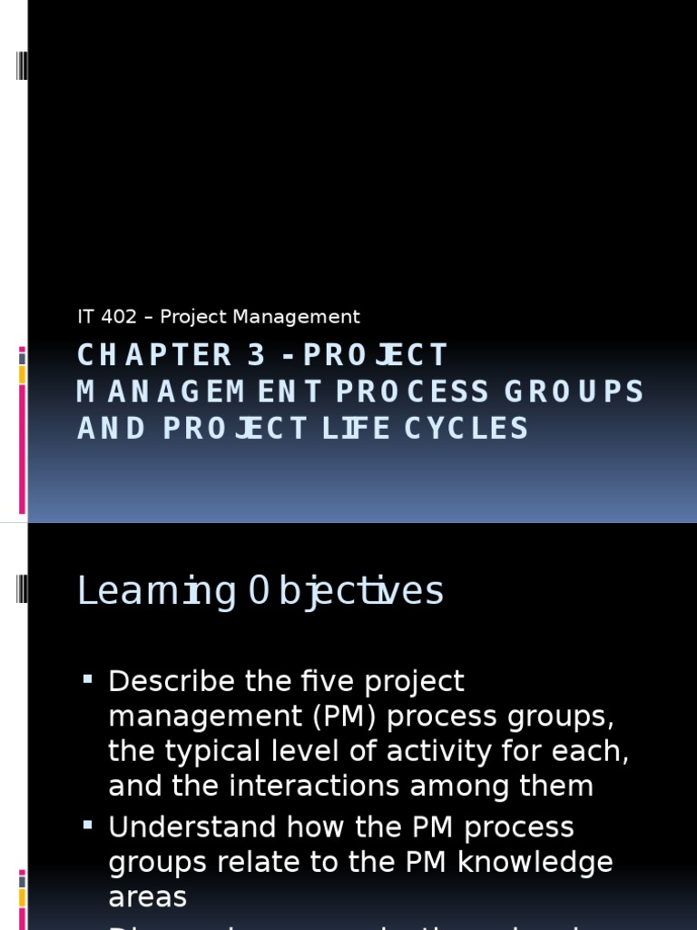 PM Chapter 03 - PROJECT MANAGEMENT PROCESS GROUPS | PDF | Project ...