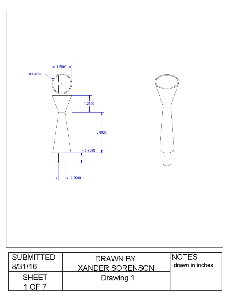 Part 1 Beverage Server Drawing | PDF