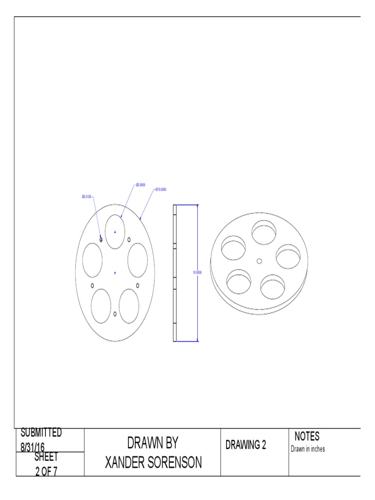 Part 2 Beverage Server Drawing | PDF
