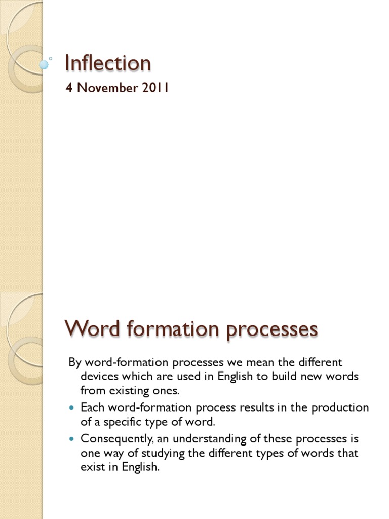 Inflectional Vs Word-Formation | PDF | Grammatical Number | Grammatical ...