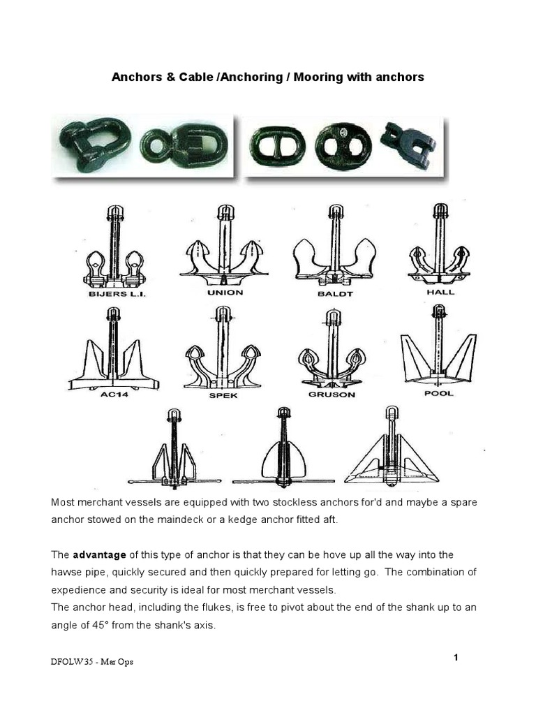 Anchoring Systems & Procedures | PDF | Anchor | Industries