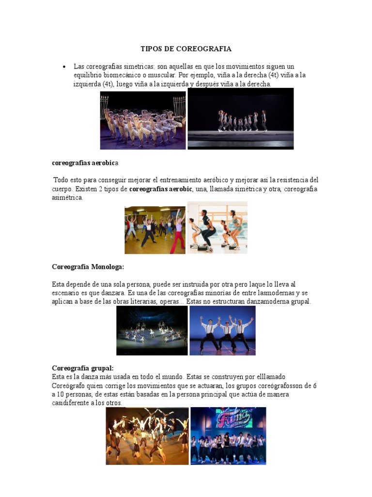 Tipos de Coreografia | PDF