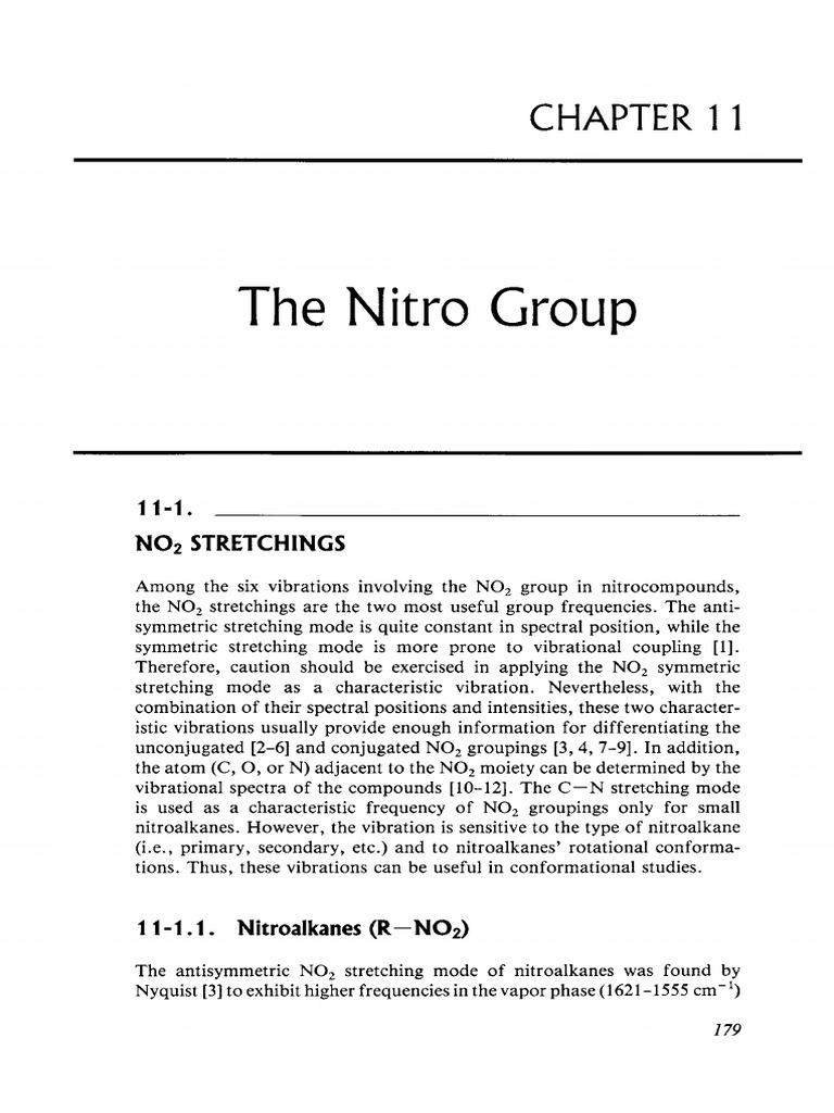 IR Spectroscopy of Nitro Group Stretching | PDF | Infrared Spectroscopy ...