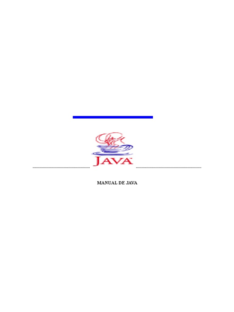 Manual De Java Pdf Java Lenguaje De Programación C