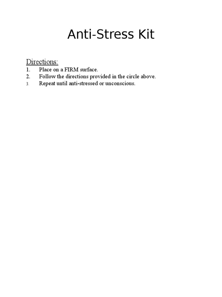 Anti-Stress Kit | PDF