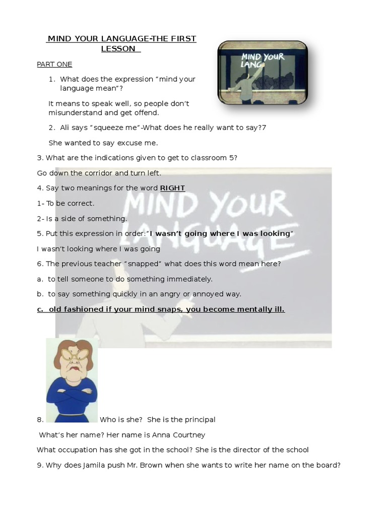 Mind Your Language | PDF