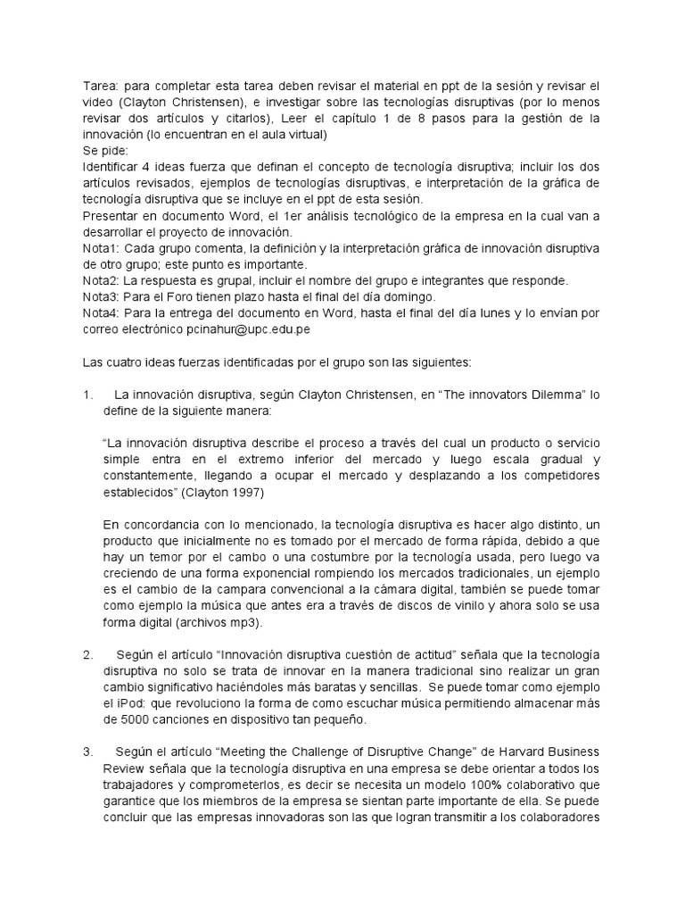 Tecnologías Disruptivas | PDF | Innovación disruptiva | Innovación