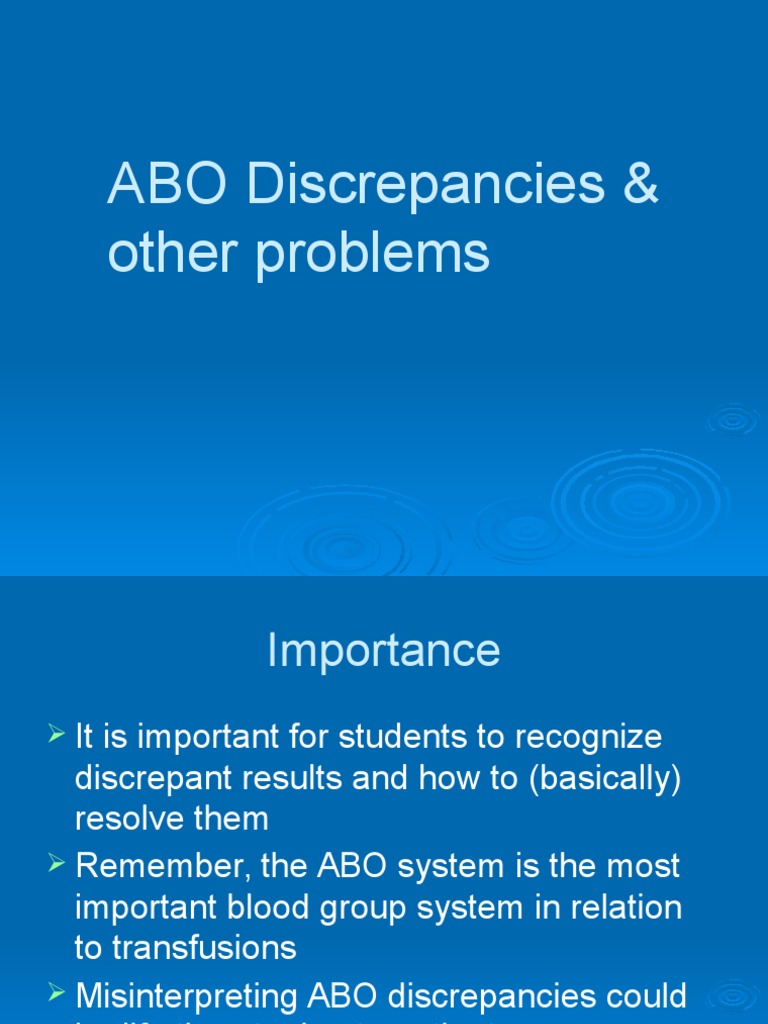 3 ABO Discrepancies Other Problems | Antibody | Coagulation