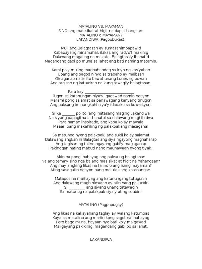Balagtasan | PDF