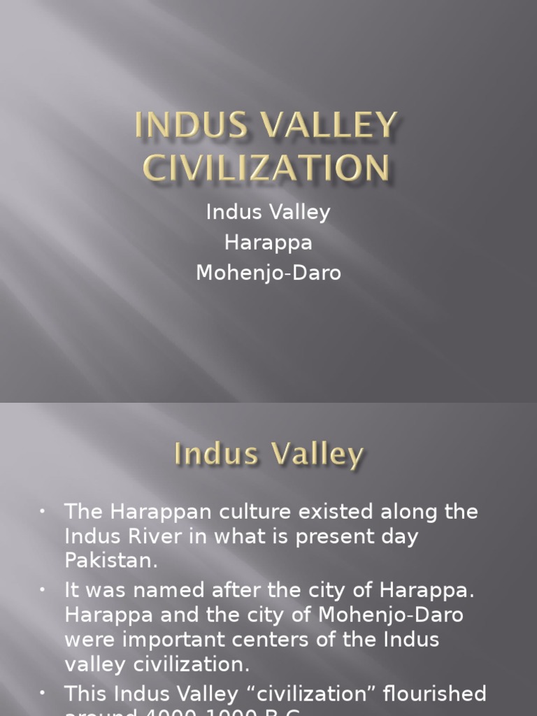 Indus Valley Harappa Mohenjo-Daro | PDF | Indus River | Archaeology