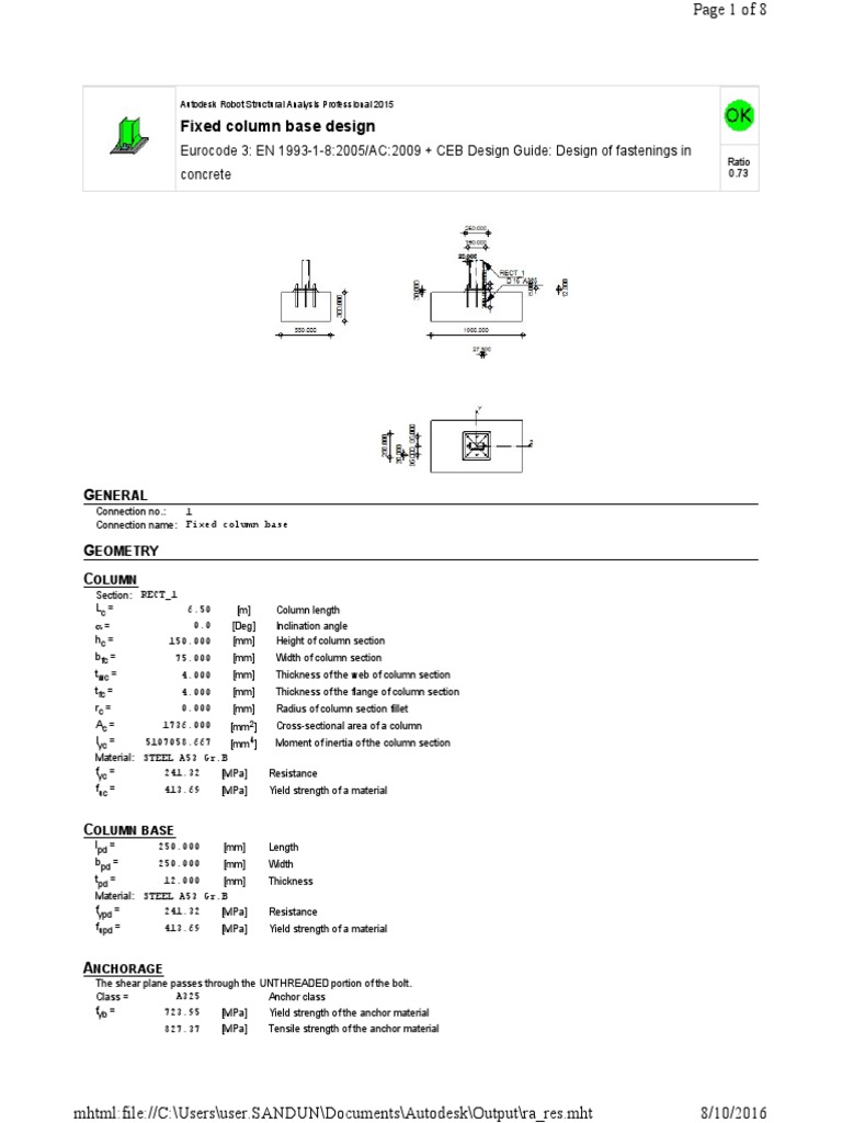 Base Plate Robot | PDF | Column | Strength Of Materials