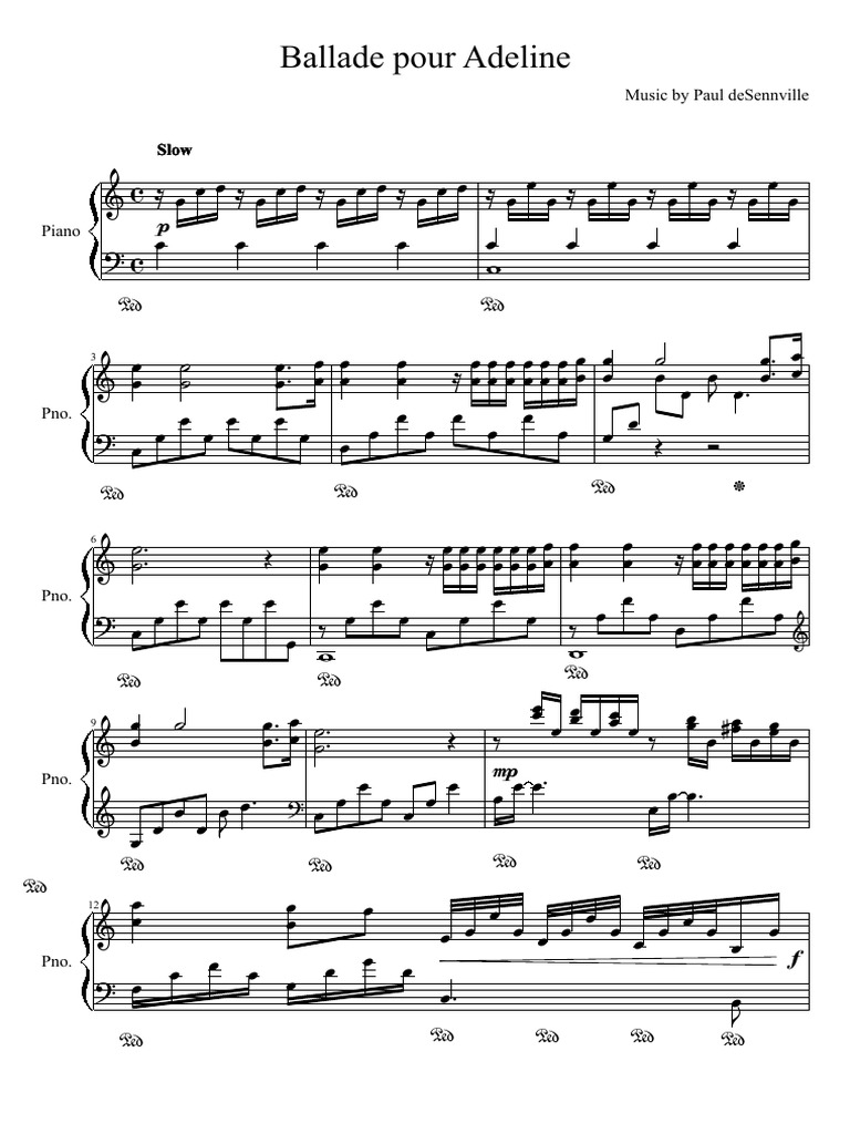 Richard Clayderman - Ballade Pour Adeline 2 | PDF