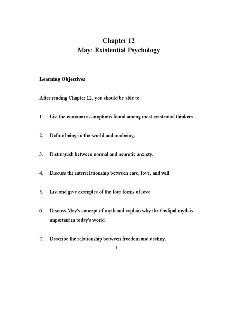 Rollo Reece May - Existential Psychology | PDF | Existentialism | Love