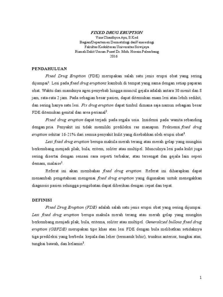 Fixed Drug Eruptions | PDF