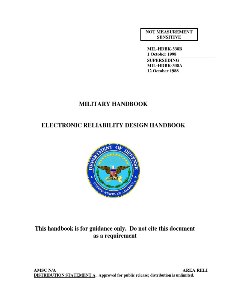Mil-Hdbk-338b Electronic Reliability Design Handbook | PDF ...