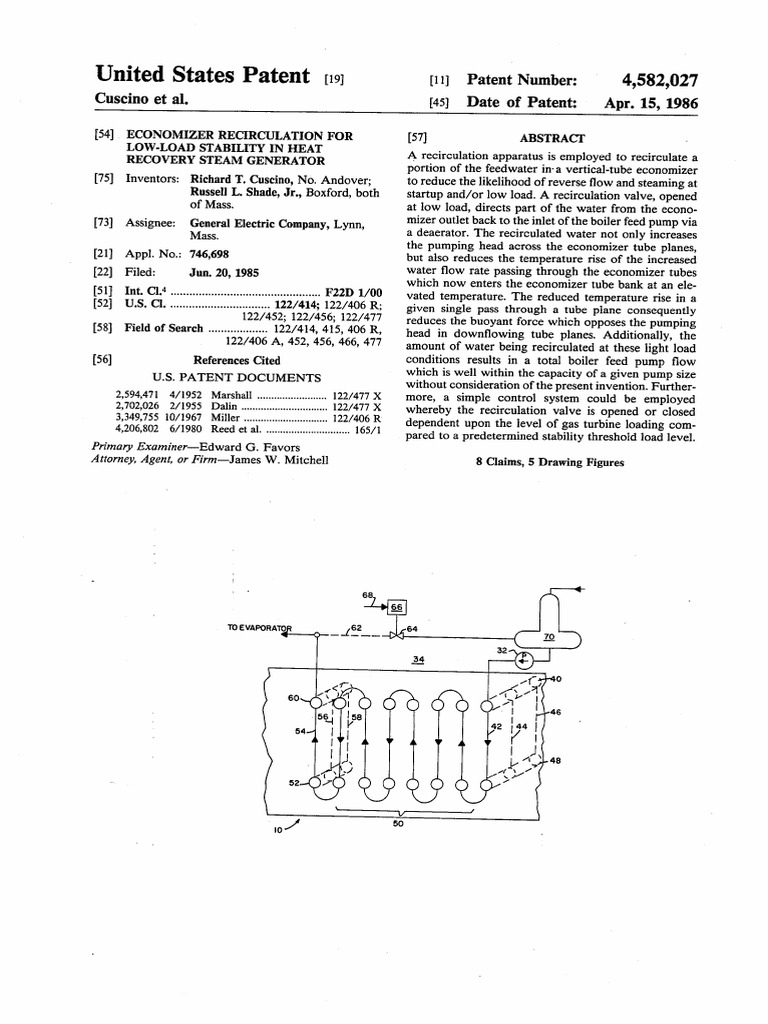 Economizer Recirculation For Low-Load Stability in Heat Recovery Steam ...