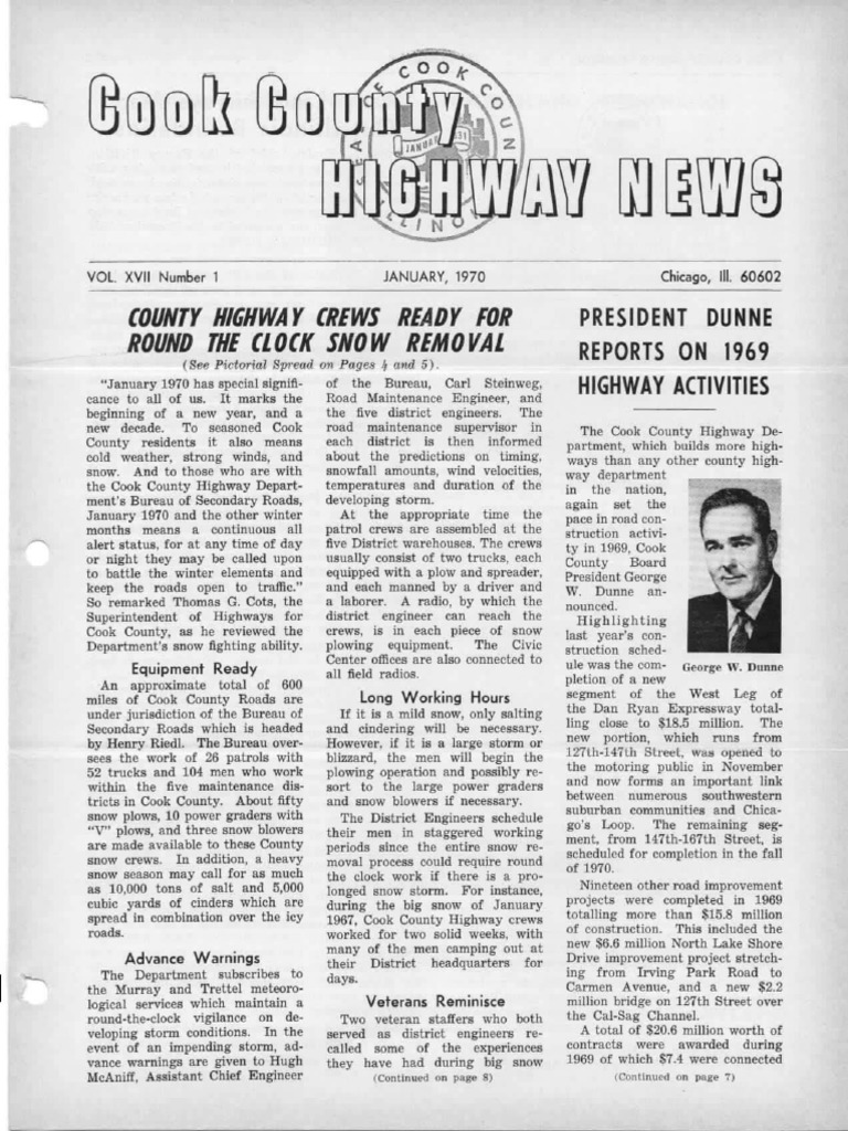 Cook County Highway News 1970 - 1976 | PDF | Illinois | Surveying