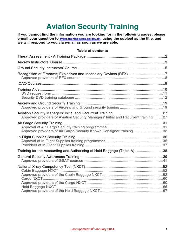 Aviation Security Training | PDF | Airport Security | Aircraft Hijackings