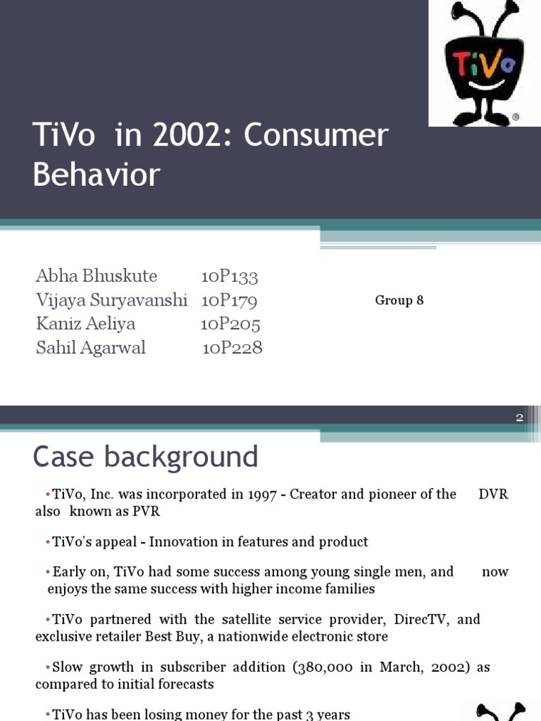 Tivo 2002 Consumer Behaviour | PDF | Consumer Behaviour | Subscription ...