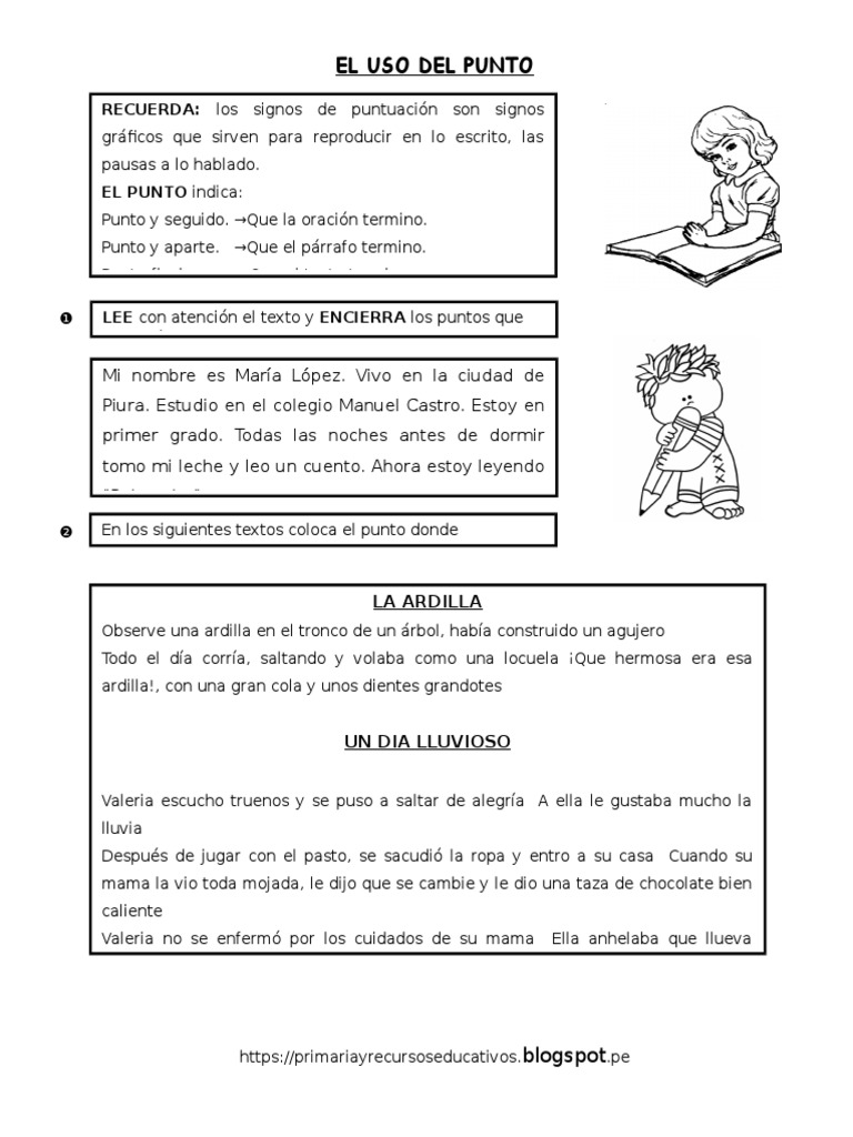 Uso del Punto para Niños | PDF