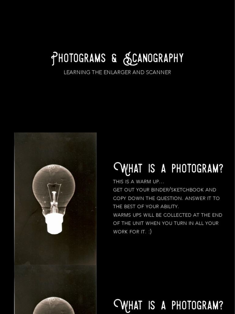 Photograms & Scanography | PDF | Photograph | Optics